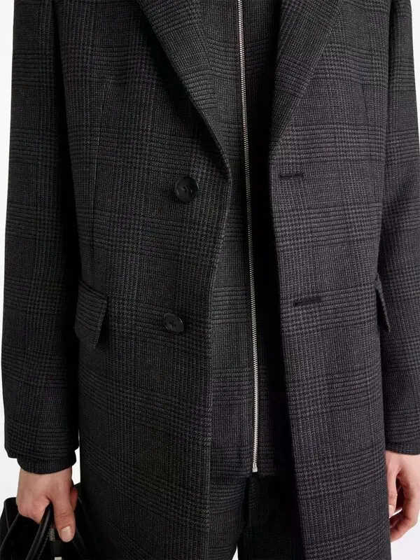 Prada Single-breasted Wool Coat - Grey