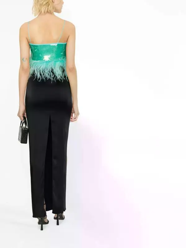 Giuseppe Di Morabito Embellished Feather-trim Top