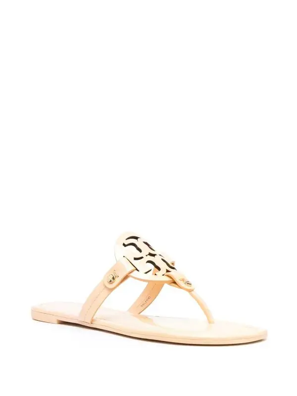 Tory Burch Miller Cut-out Leather Flip-flops
