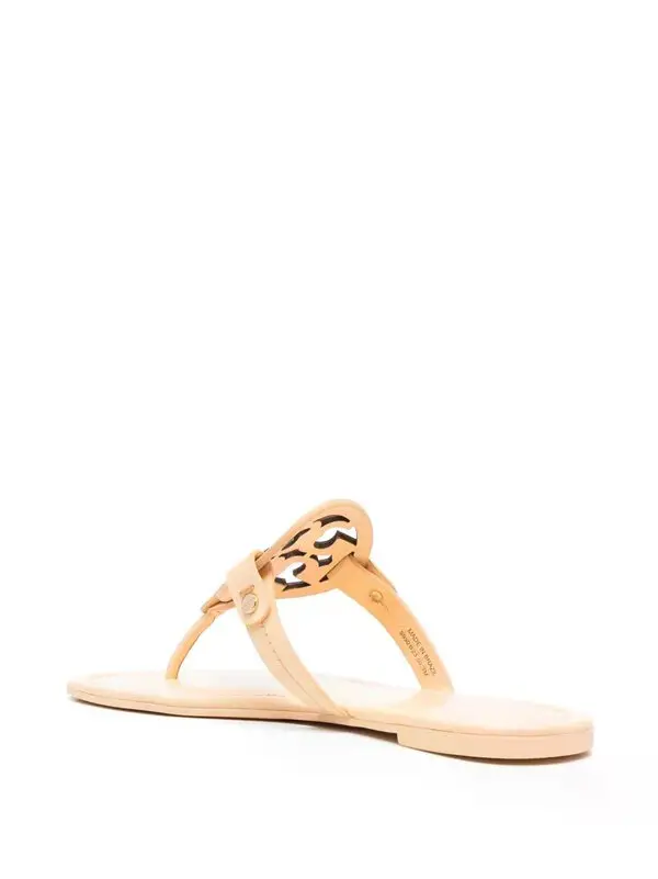 Tory Burch Miller Cut-out Leather Flip-flops