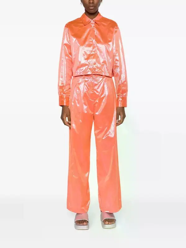 FORTE_FORTE Metallic Straight Trousers