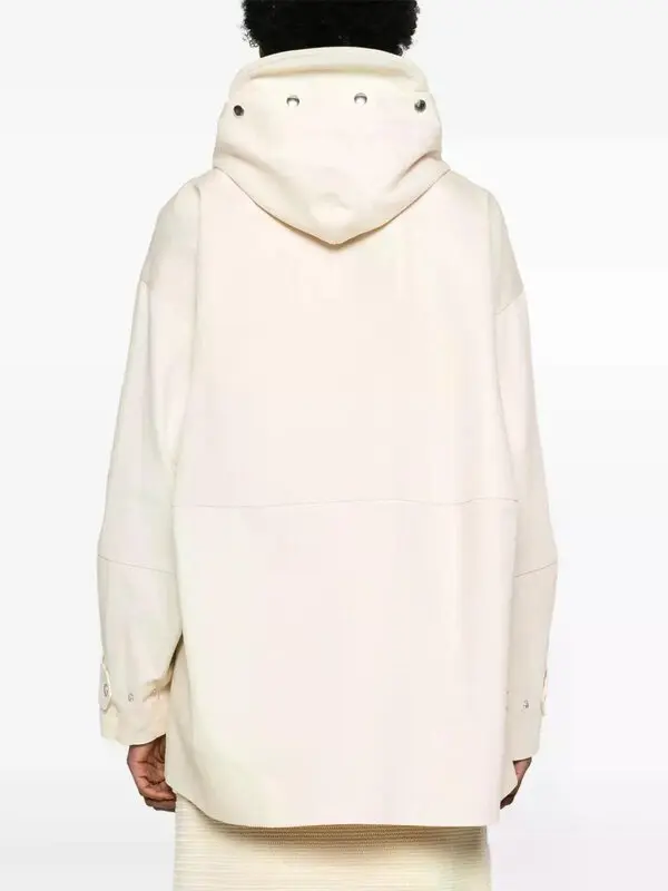 Plan C Hooded Twill Parka Jacket