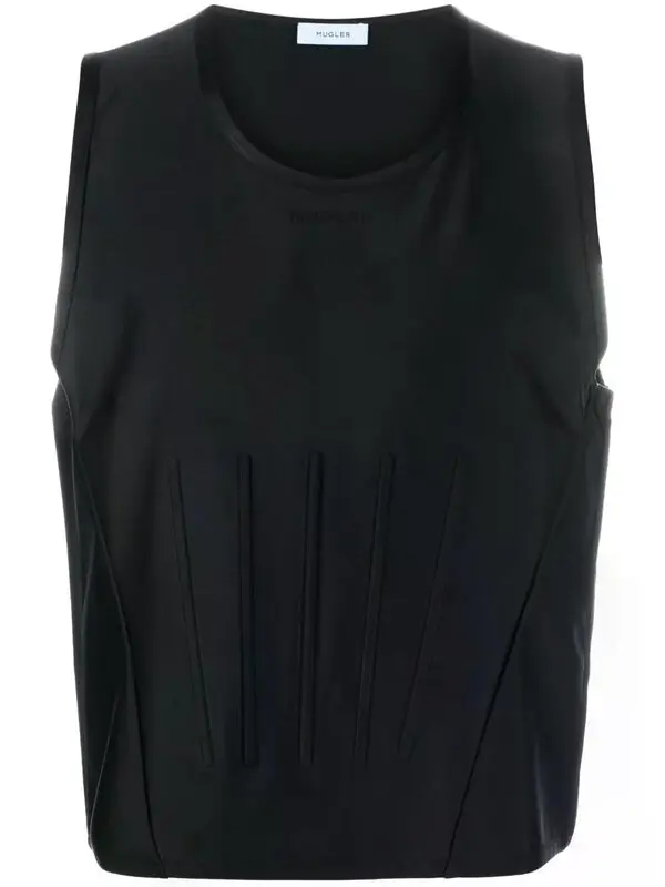 MUGLER Round-neck Sleeveless Top