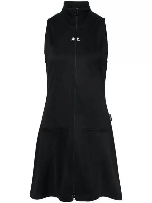 COURREGES Interlock Logo-embroidered Minidress