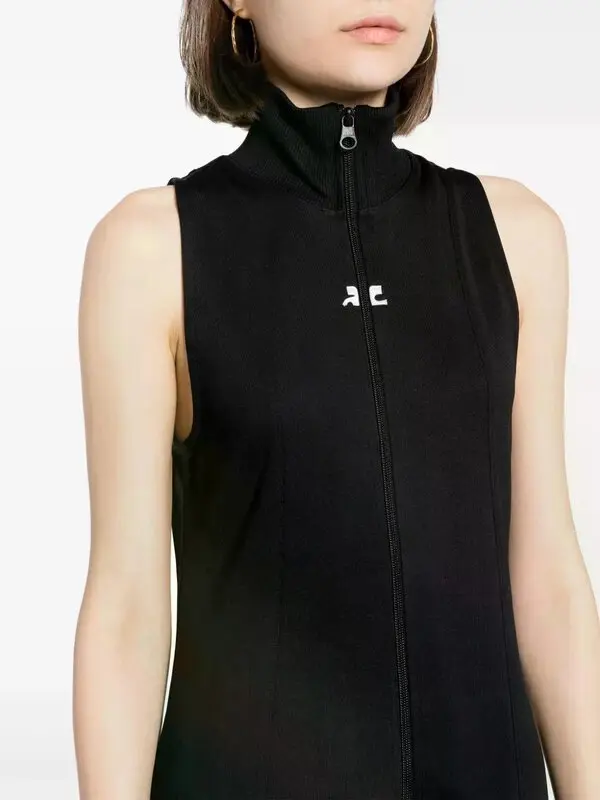 COURREGES Interlock Logo-embroidered Minidress