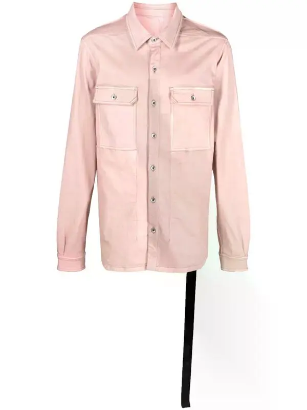 Rick Owens Cotton-blend Long-sleeved Overshirt