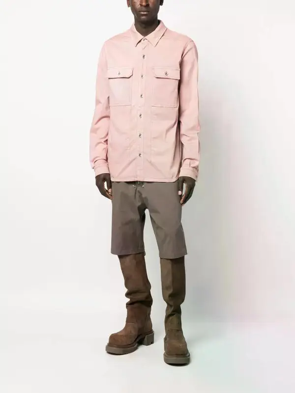 Rick Owens Cotton-blend Long-sleeved Overshirt