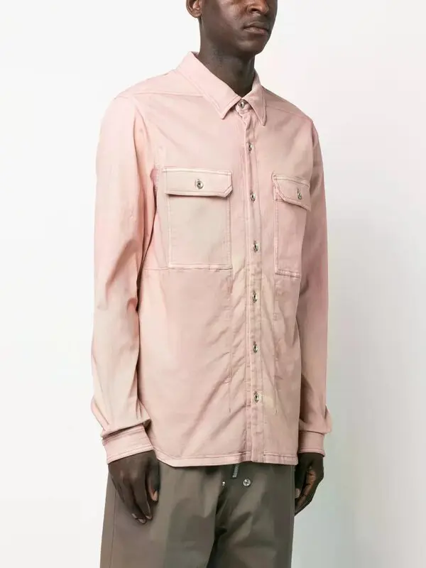Rick Owens Cotton-blend Long-sleeved Overshirt