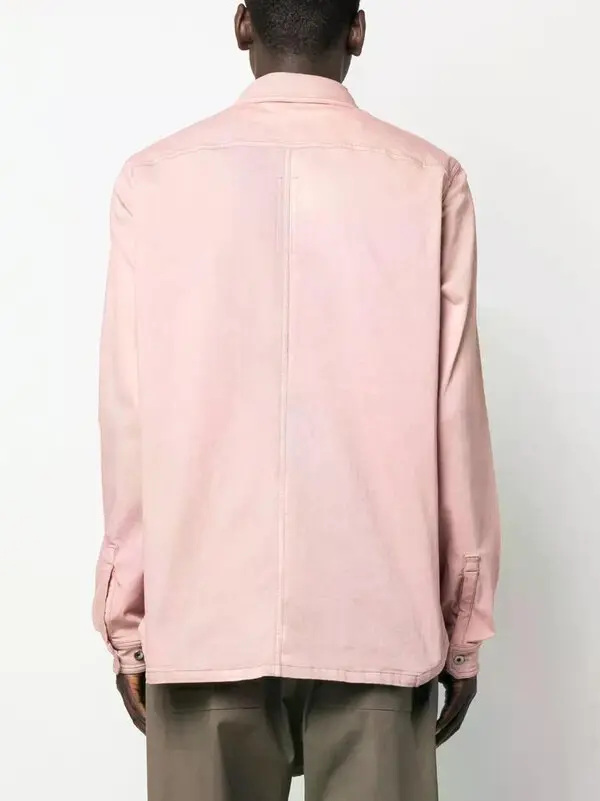 Rick Owens Cotton-blend Long-sleeved Overshirt