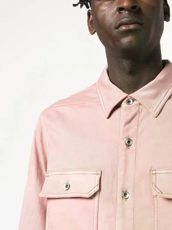 Rick Owens Cotton-blend Long-sleeved Overshirt