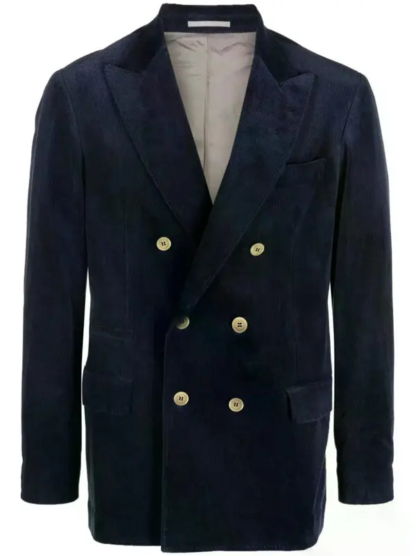 Brunello Cucinelli Double-breasted Velvet Blazer