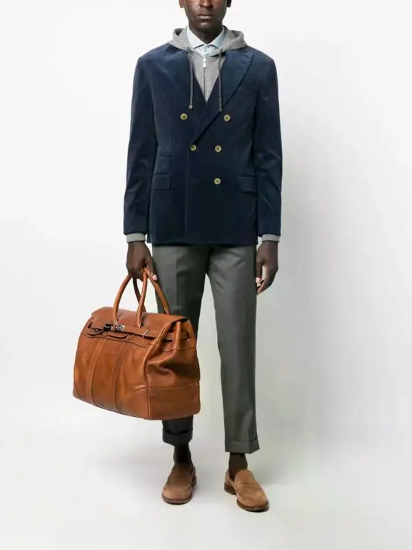 Brunello Cucinelli Double-breasted Velvet Blazer