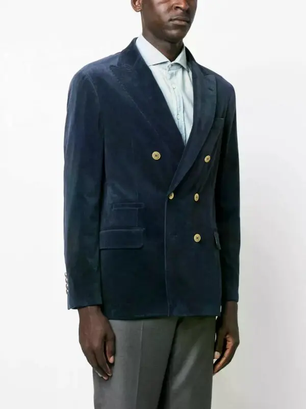 Brunello Cucinelli Double-breasted Velvet Blazer
