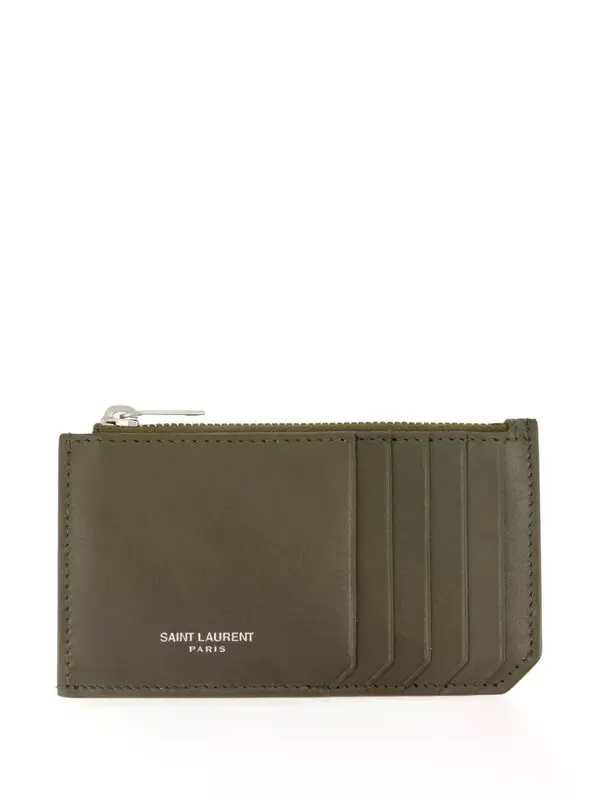 Saint Laurent Leather Wallet - Green
