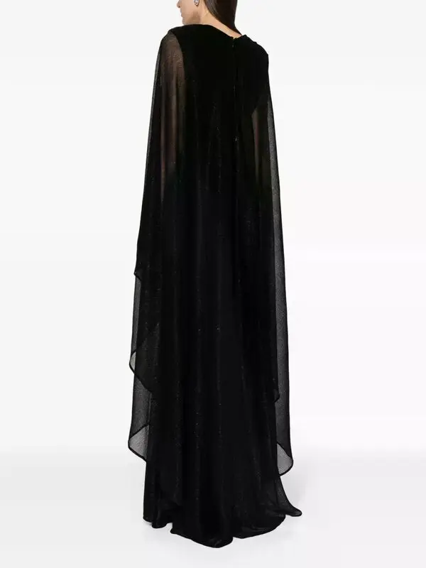 Talbot Runhof Metallic V-neck Gown