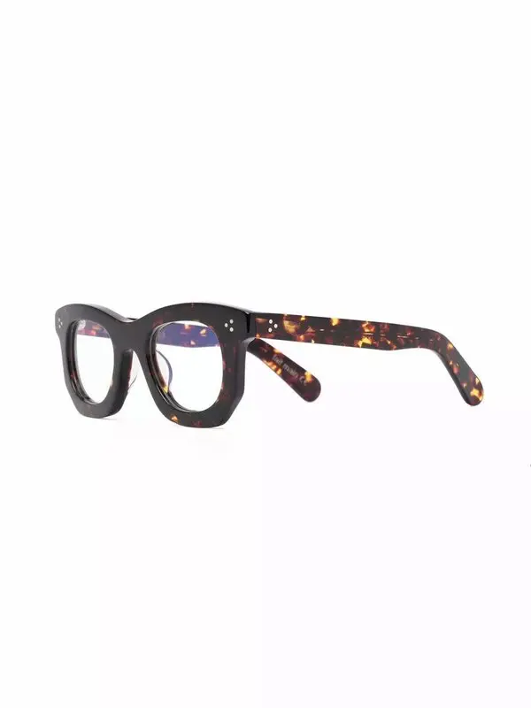 LESCA Tortoiseshell Square-frame Glasses