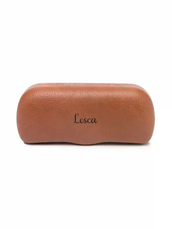 LESCA Tortoiseshell Square-frame Glasses
