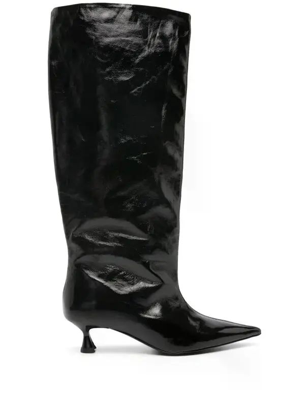 GANNI 45mm Knee-high Mid-heel Boots