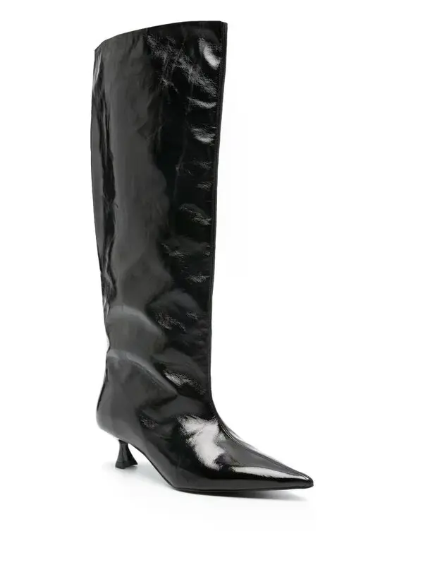 GANNI 45mm Knee-high Mid-heel Boots