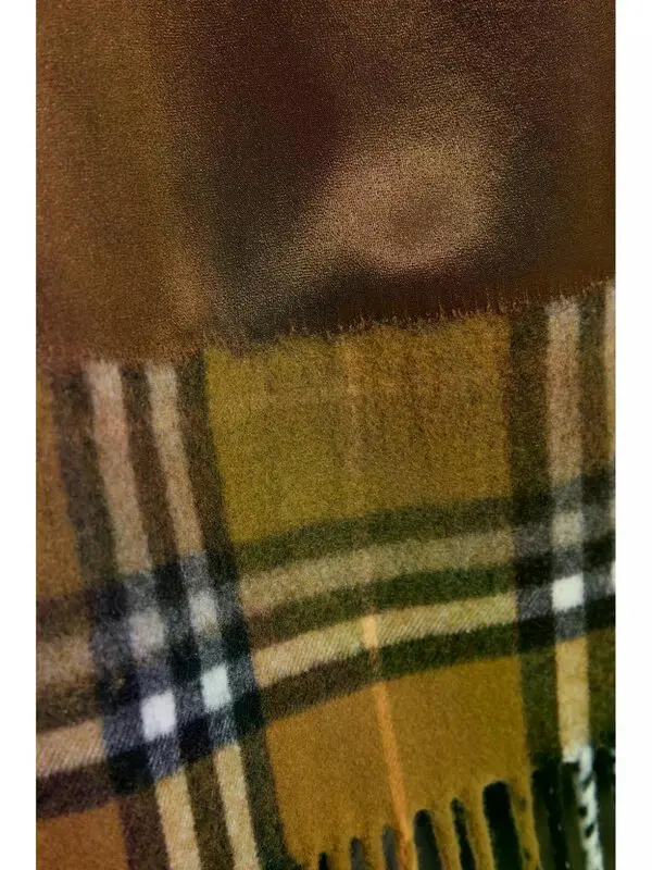 Burberry Satin Check Scarf Skirt