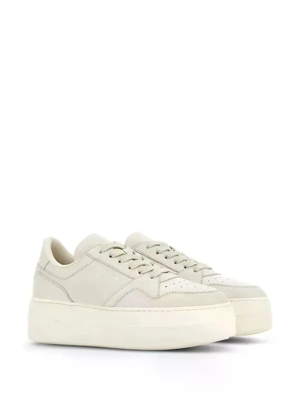 Hogan H670 Flatform Leather Sneakers - Neutrals