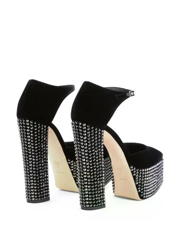 GIUSEPPE ZANOTTI Embellished Platform Block Heel Pumps