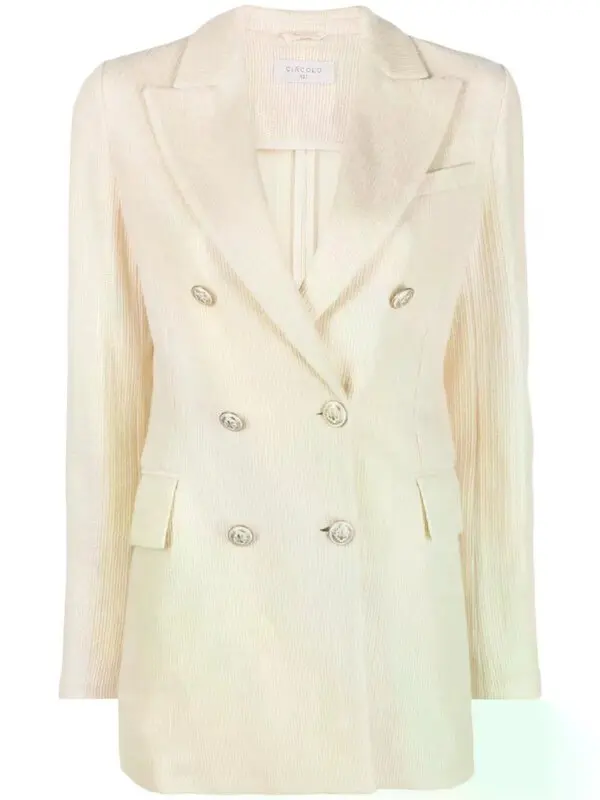 CIRCOLO 1901 Double-breasted Textured Blazer