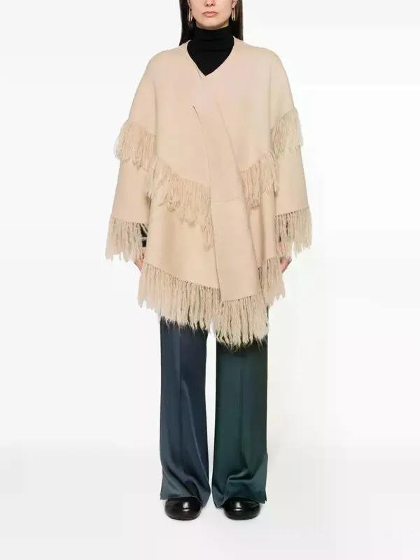 BY MALENE BIRGER Fringed Wool-blend Cape