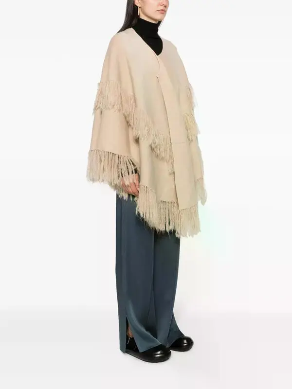 BY MALENE BIRGER Fringed Wool-blend Cape