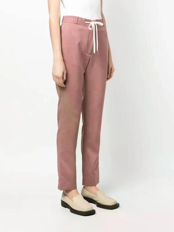 Eleventy Drawstring Chambray Trousers - Pink