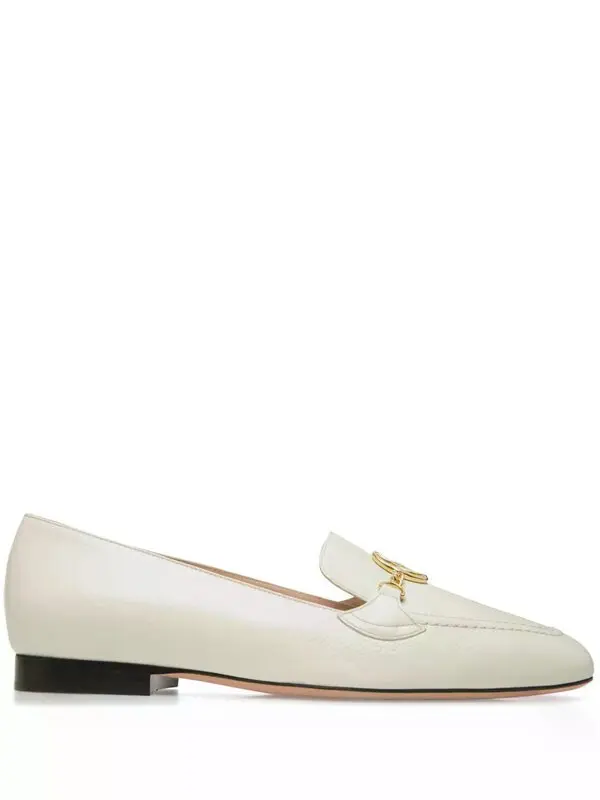 Bally O'brien Grained Leather Loafers - White