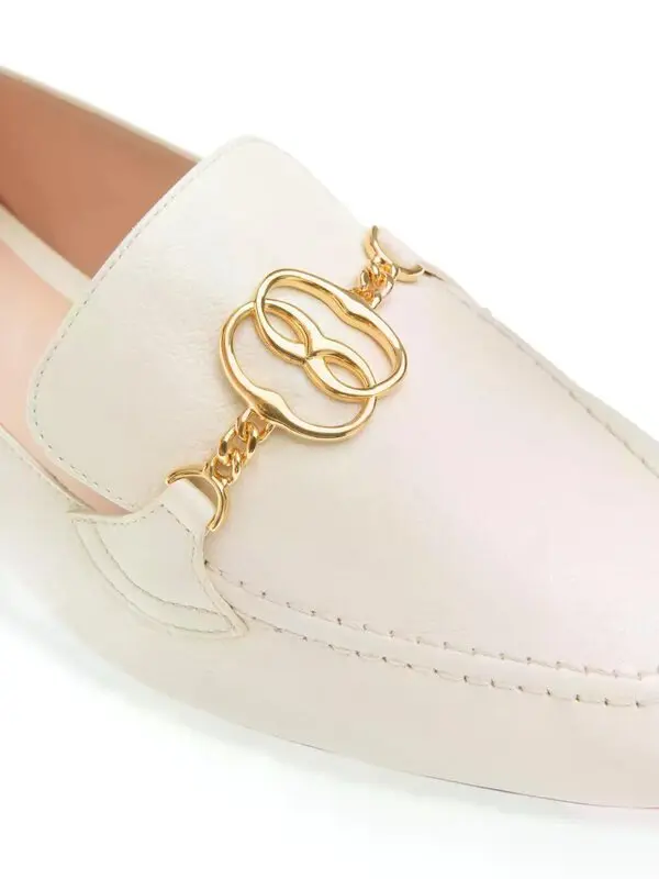 Bally O'brien Grained Leather Loafers - White