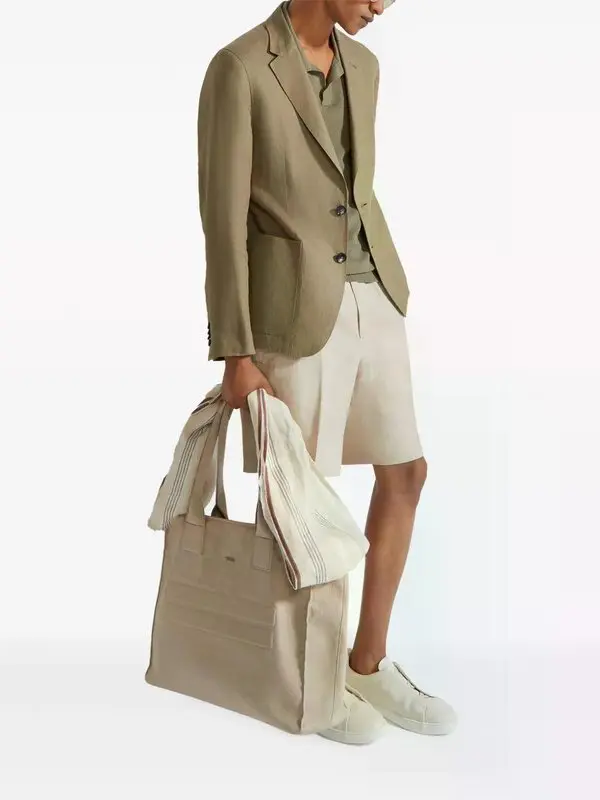 Zegna Oasi Lino Linen Shorts - Neutrals