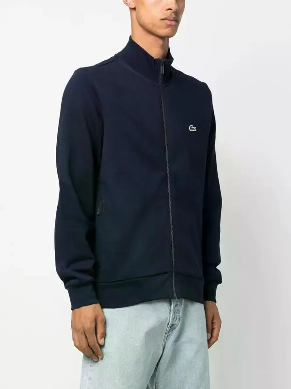 Lacoste High-neck Zip-fastening Sweatshirt - Blue