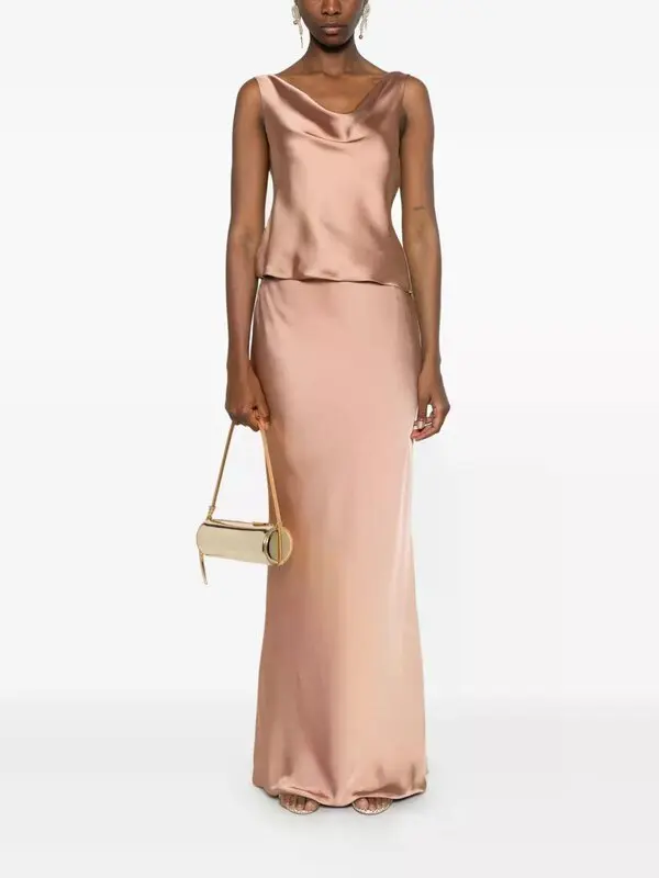 Norma Kamali Bias Maxi Skirt - Brown