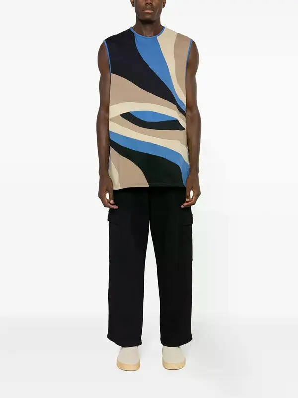 AMIR SLAMA Paneled Wide-leg Cargo Trousers