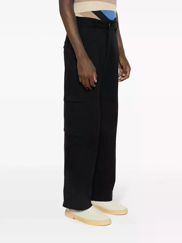 AMIR SLAMA Paneled Wide-leg Cargo Trousers