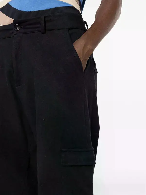 AMIR SLAMA Paneled Wide-leg Cargo Trousers
