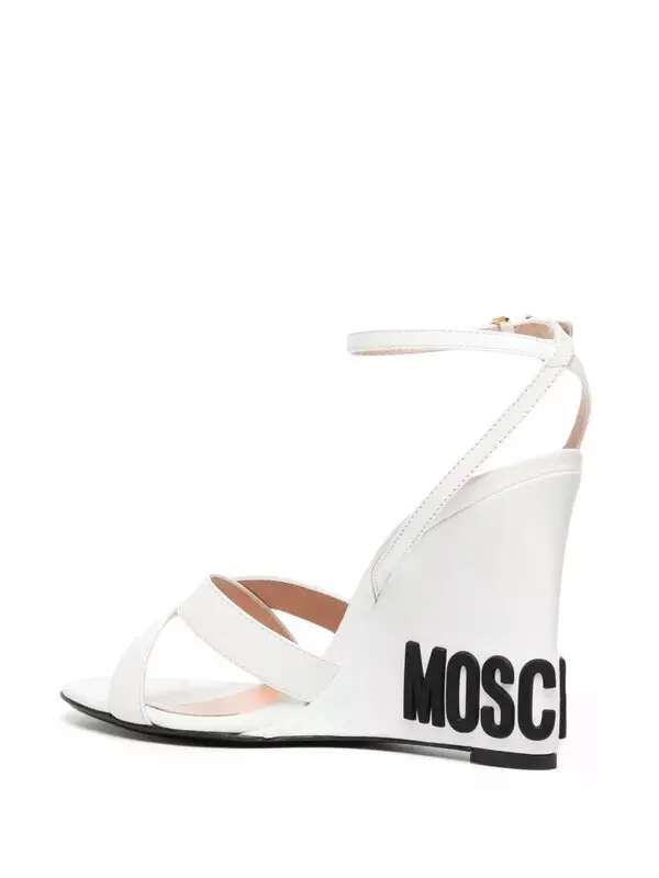 Moschino Logo Wedge-heel Sandals