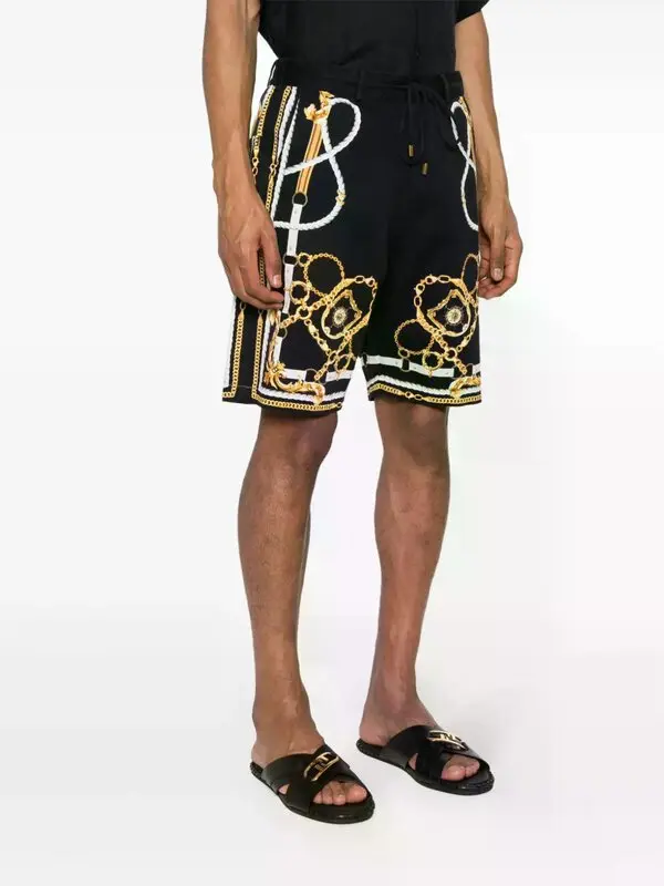 Camilla Coast To Coast Print Twill Shorts - Black