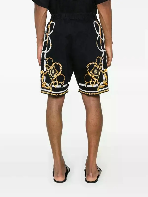 Camilla Coast To Coast Print Twill Shorts - Black