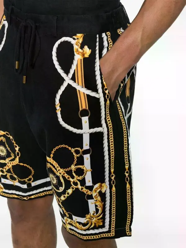 Camilla Coast To Coast Print Twill Shorts - Black