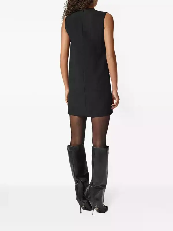 Versace Safety Pin Satin Midi Shirt Dress