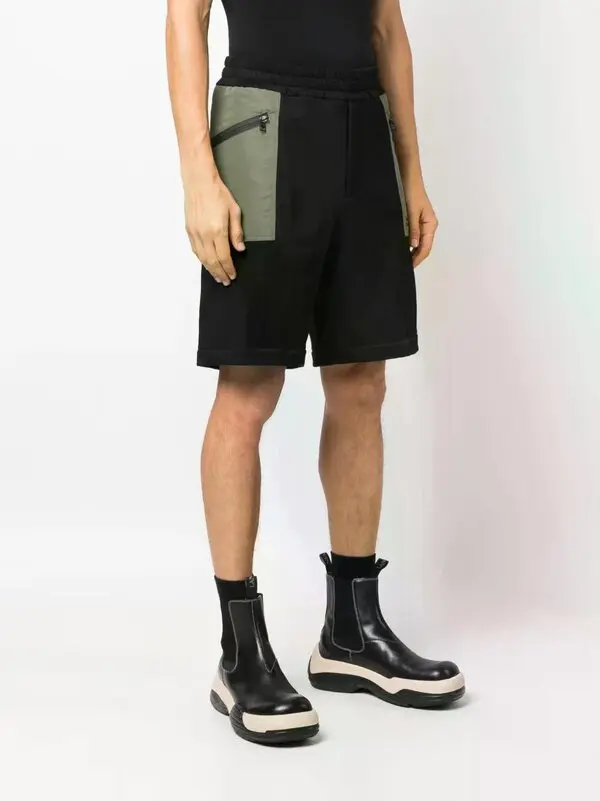 Alexander McQueen Two-tone Cotton Track Shorts