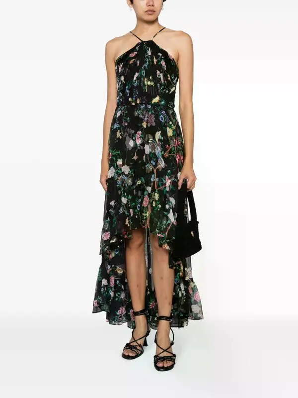 Marchesa Floral-print Halterneck Dress