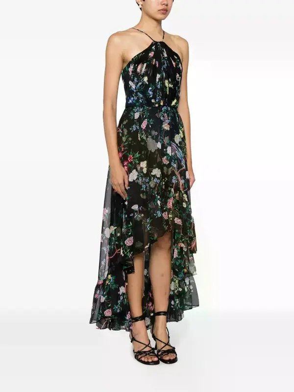 Marchesa Floral-print Halterneck Dress