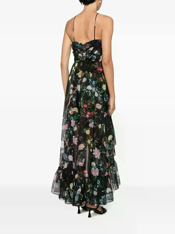 Marchesa Floral-print Halterneck Dress