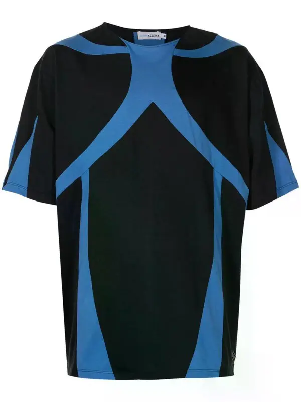 AMIR SLAMA Panelled Round-neck T-shirt