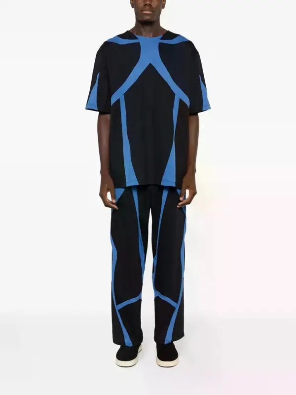 AMIR SLAMA Panelled Round-neck T-shirt