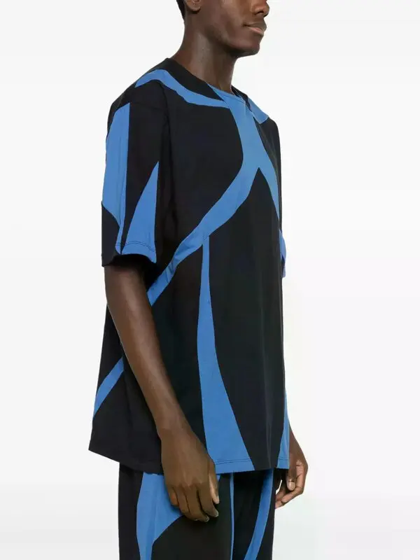 AMIR SLAMA Panelled Round-neck T-shirt